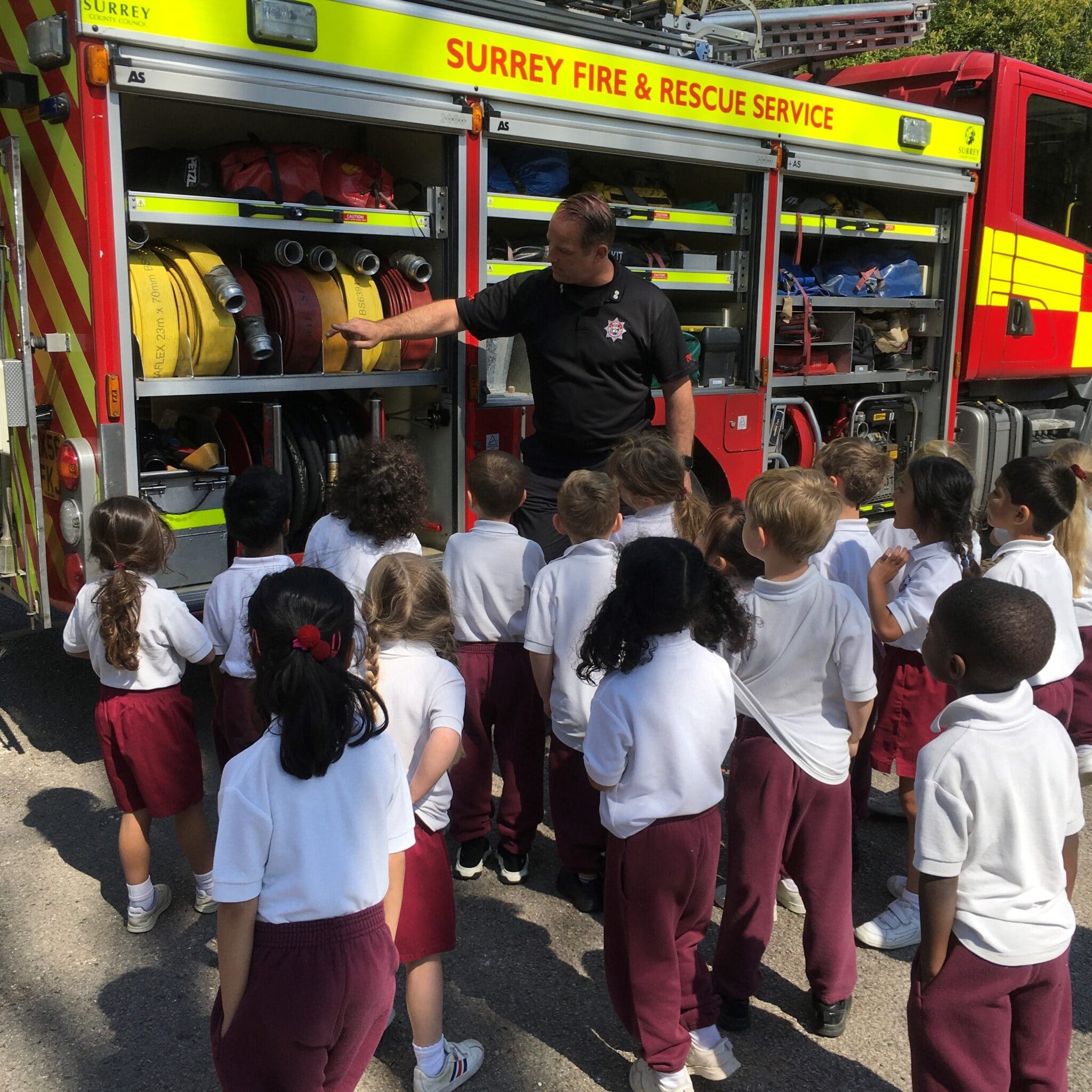 Red Watch Visit Reception - Caterham Prep