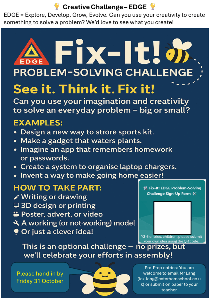Fix-It! EDGE Problem-Solving Challenge - Caterham Prep